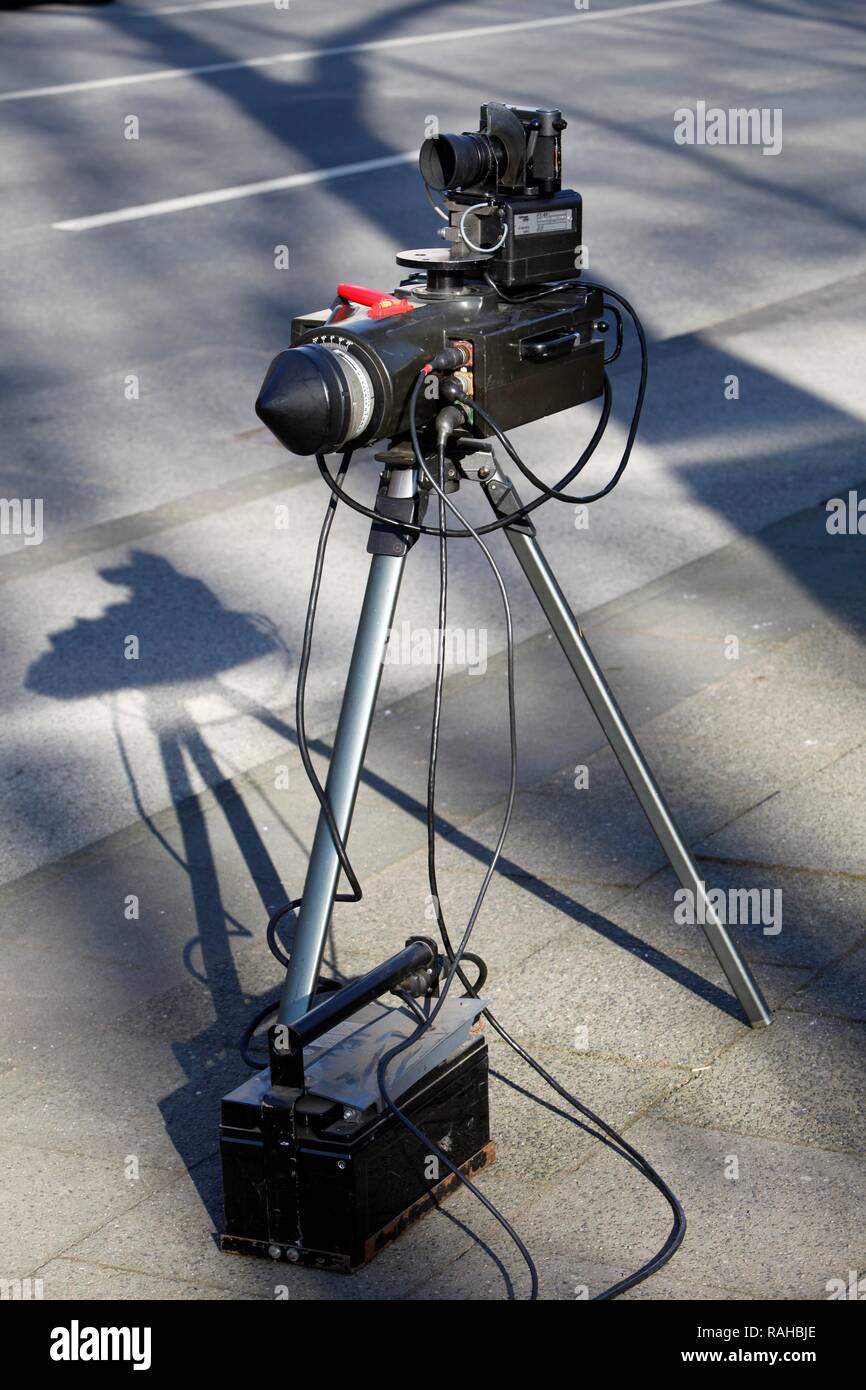 Laser measuring device being used, speed trap marathon of the police in ...