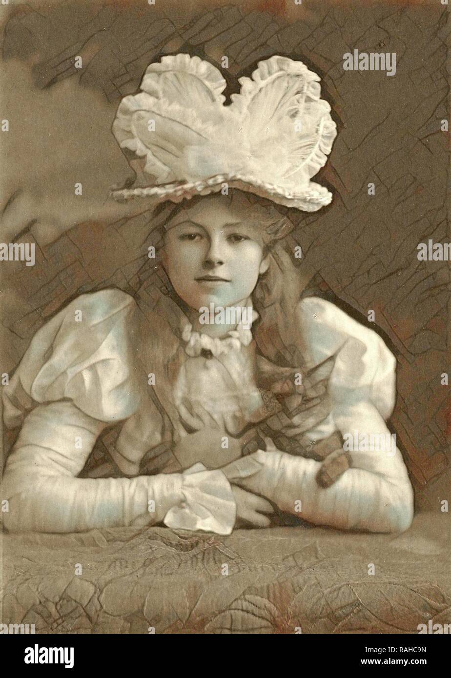 Portrait of a girl with hat and cat, Walter Barnett, 1900 - 1940 ...