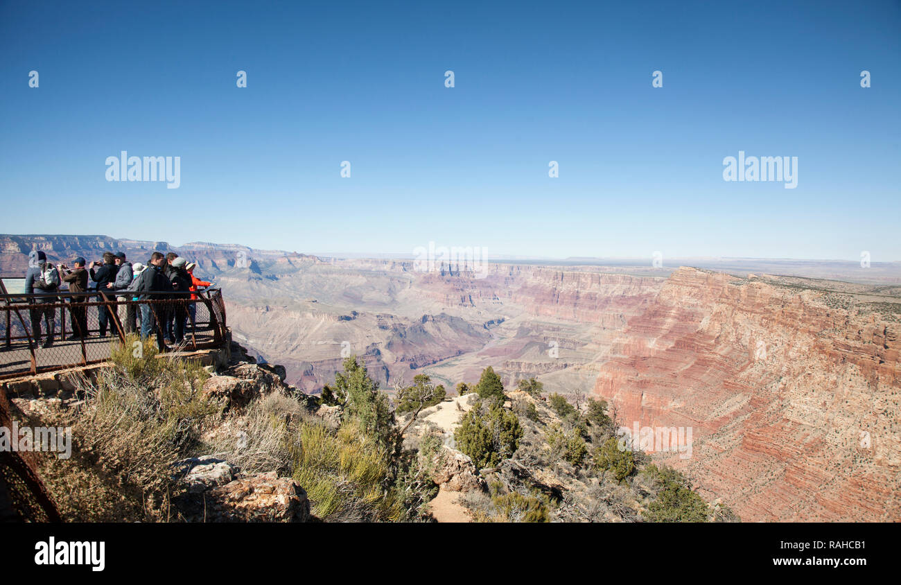 view of Grand Canyon from desert view lookout Stock Photo - Alamy