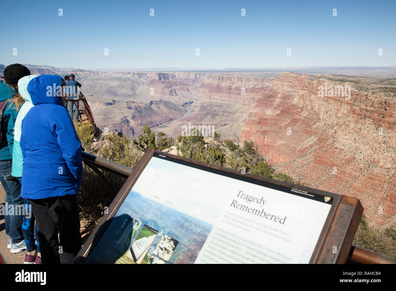 view of Grand Canyon from desert view lookout where 2 aircraft collided ...