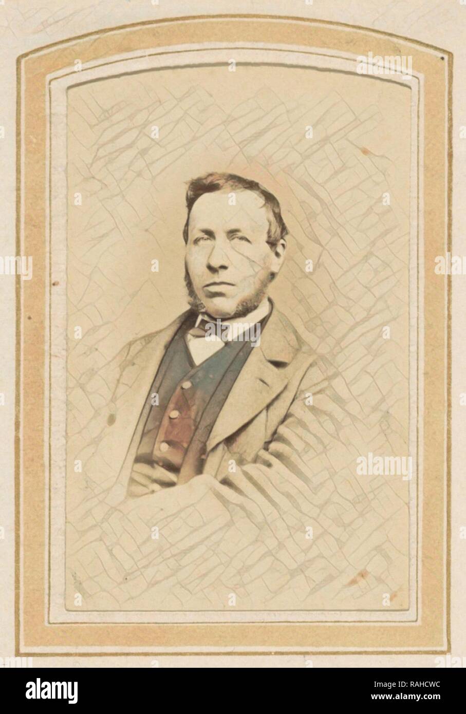 Portrait of a man with sideburns, a bow tie and a vest, George Lodewijk ...