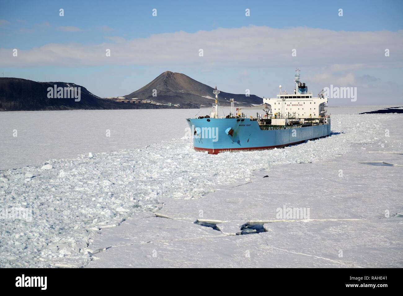 The crew of the tanker vessel Maersk Peary departs from the National ...