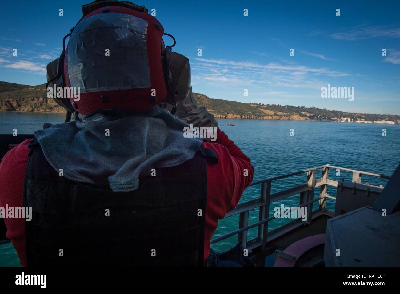 PACIFIC OCEAN (Feb. 9, 2017) Aviation Ordnanceman Airman Marc Singleton ...