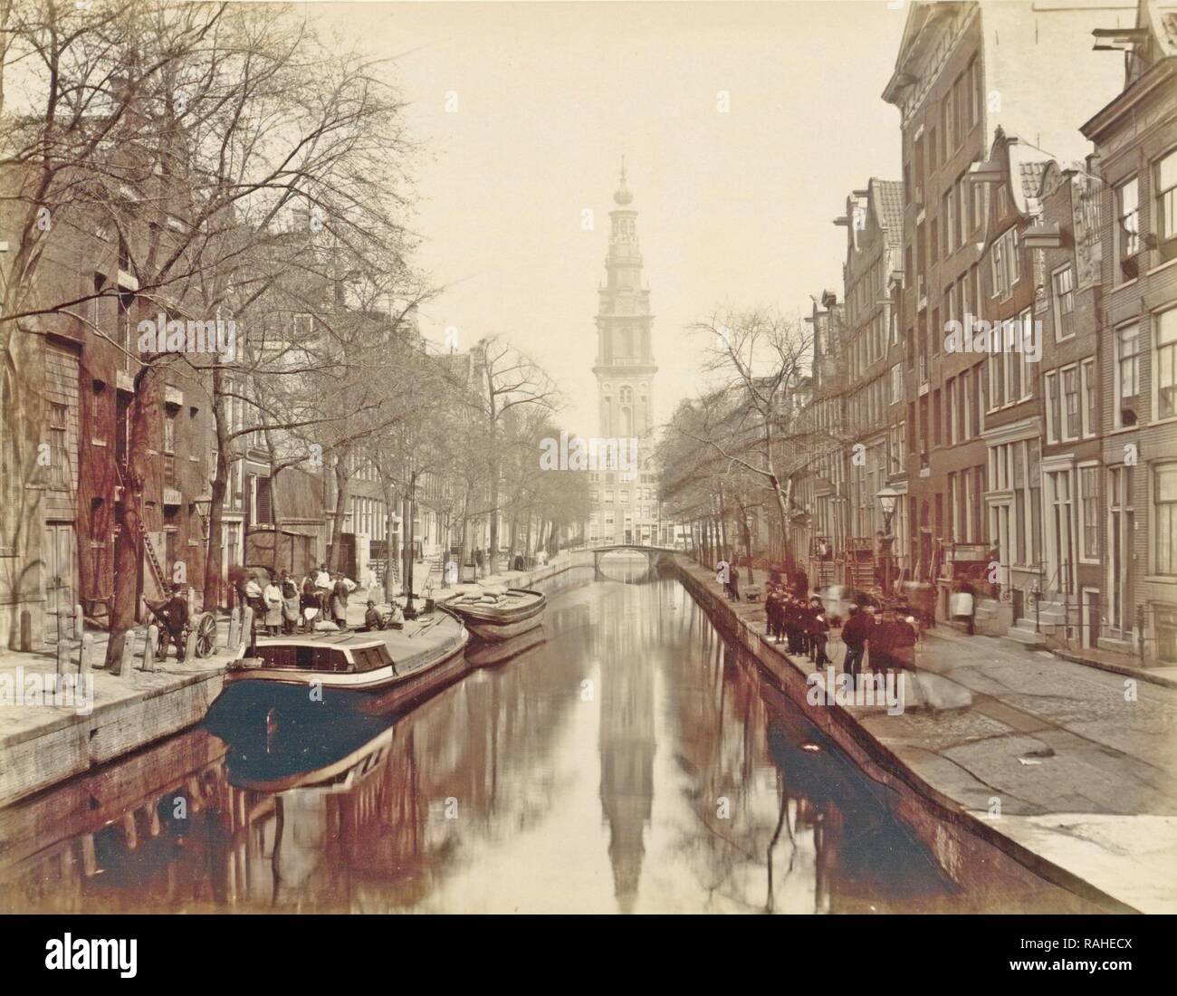 Amsterdam, Groenburgwal Canal, The Netherlands, Anonymous. Reimagined ...