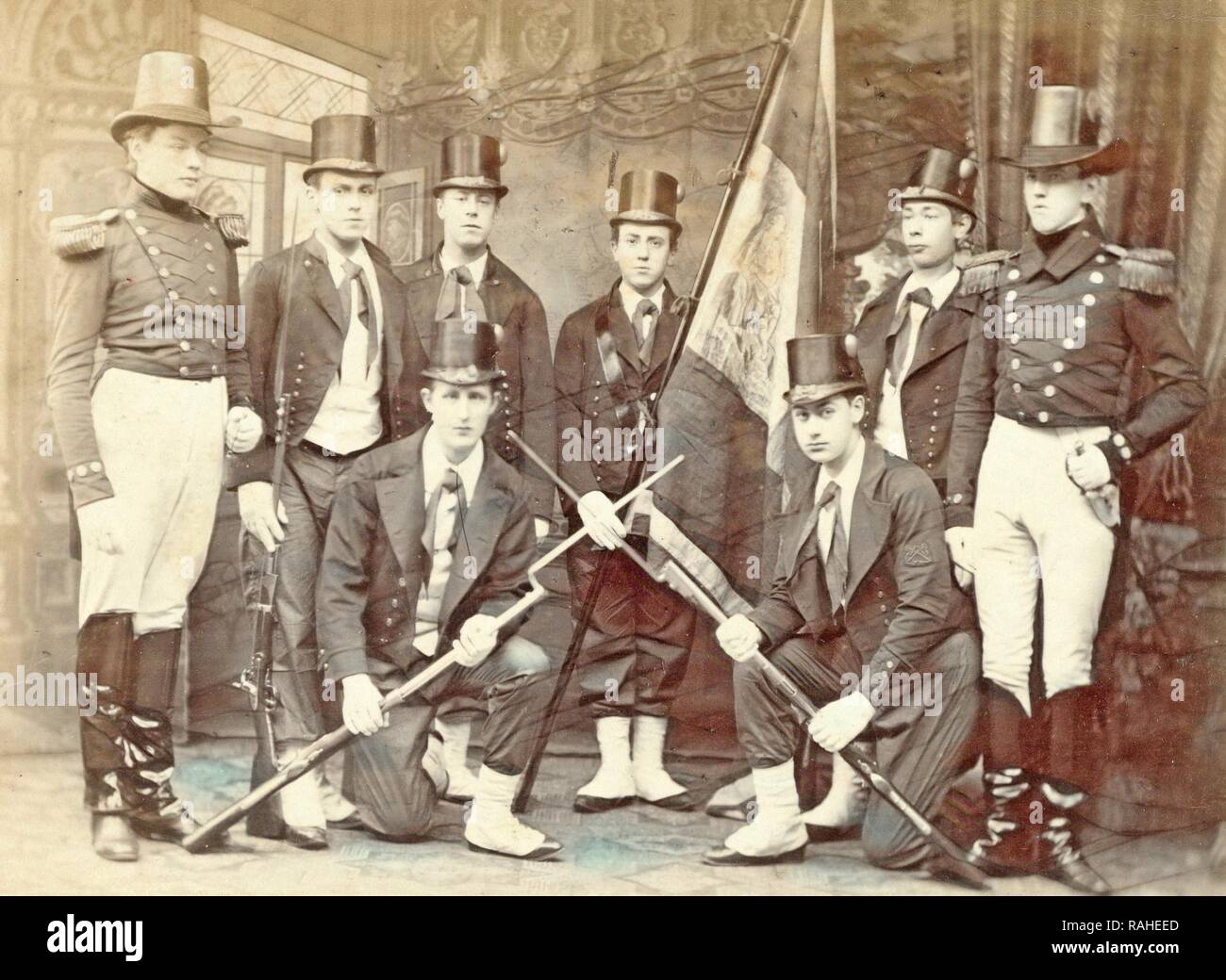 Portrait men in suits independence celebrations, Anonymous, 1888 ...