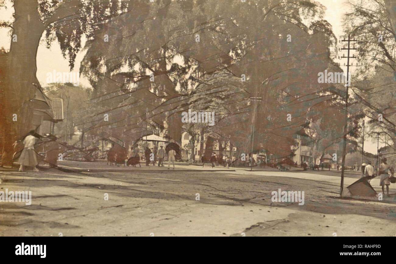 Java, Street Toegoe in Djoeja, Indonesia. Reimagined by Gibon. Classic ...