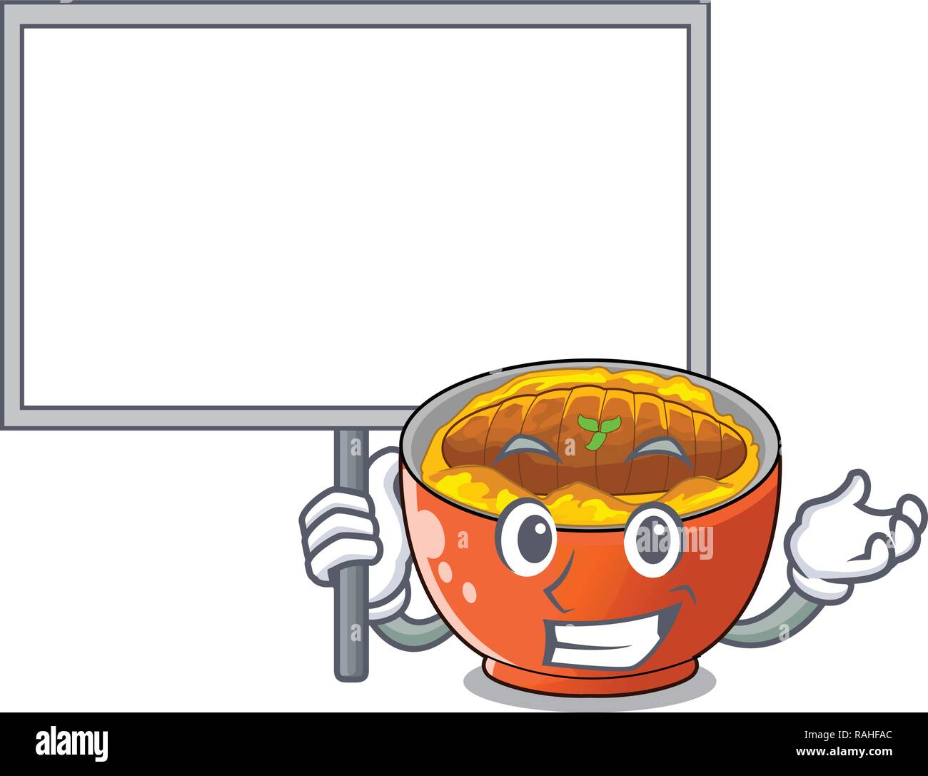 Bring board katsudon cartoon is ready to eaten Stock Vector Image & Art ...