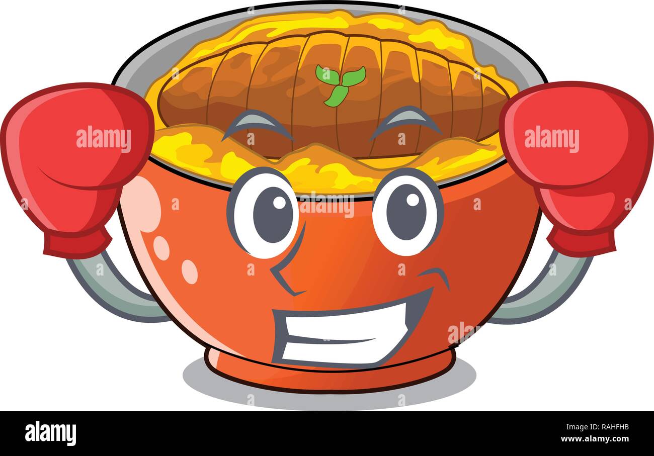 Boxing katsudon cartoon is ready to eaten Stock Vector Image & Art - Alamy