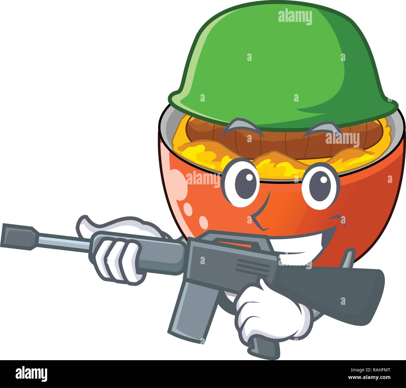 Army katsudon cartoon is ready to eaten Stock Vector Image & Art - Alamy