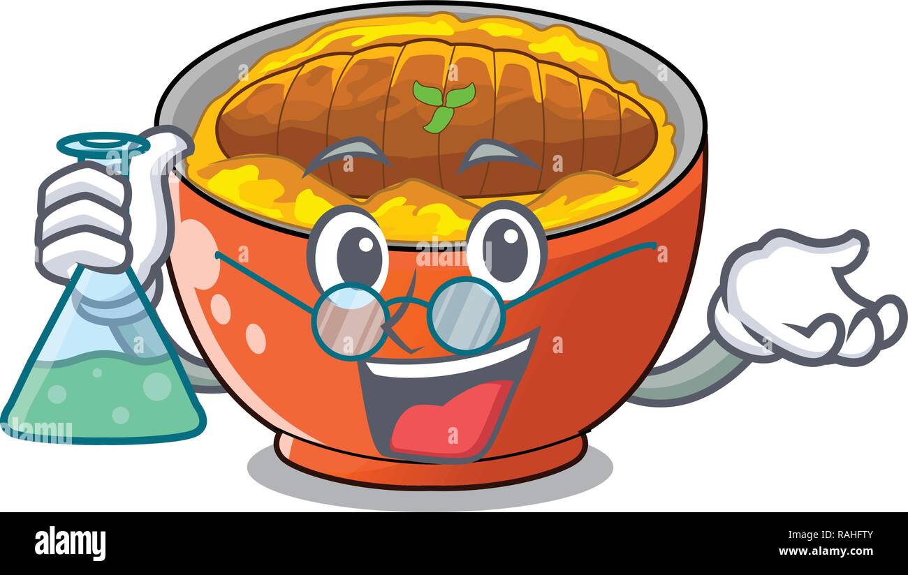 Professor katsudon sauce in the character bowl Stock Vector Image & Art ...