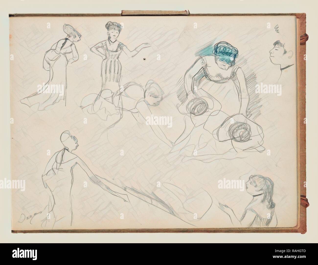 Sketches of Café Singers, Edgar Degas (French, 1834 - 1917), about 1877 ...