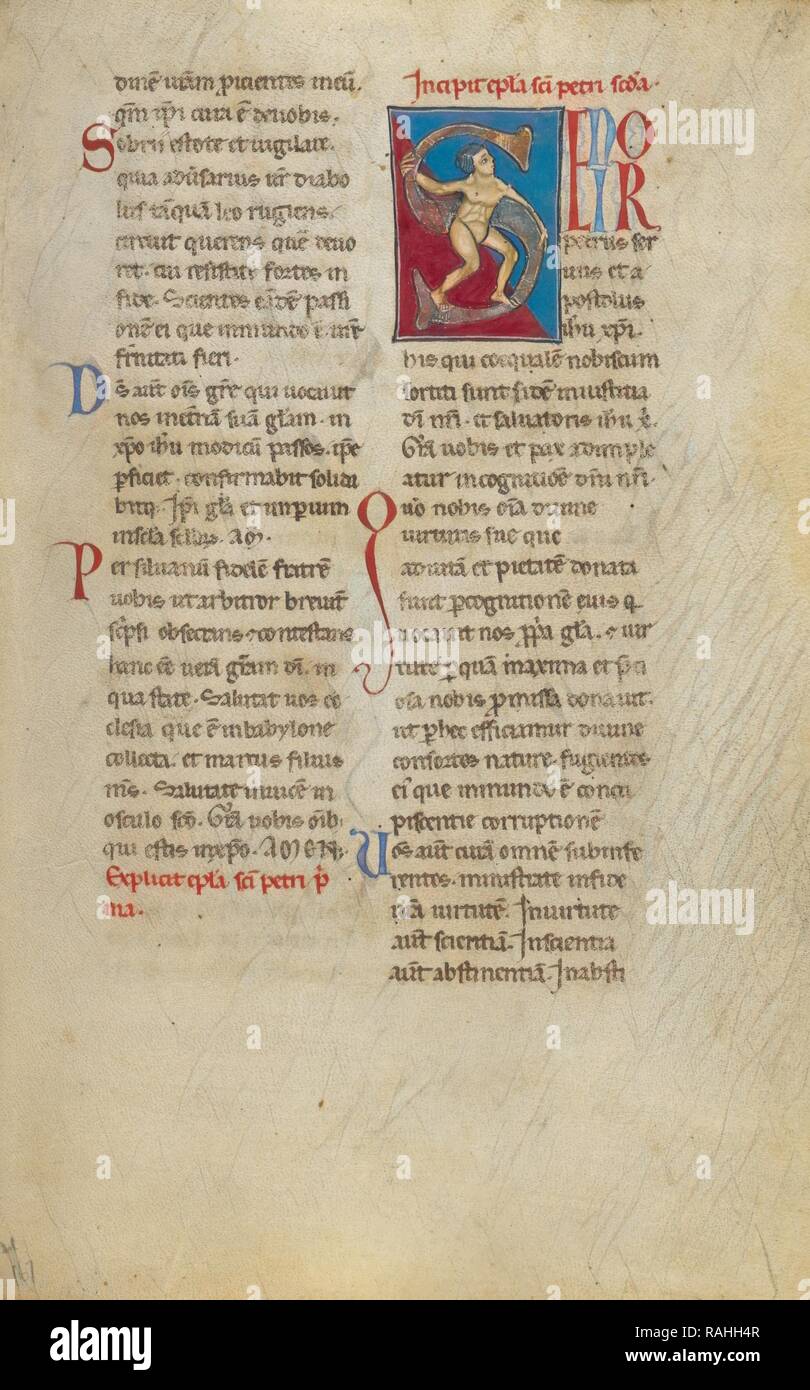 Inhabited Initial S, Sicily (probably), Italy, late 12th century ...