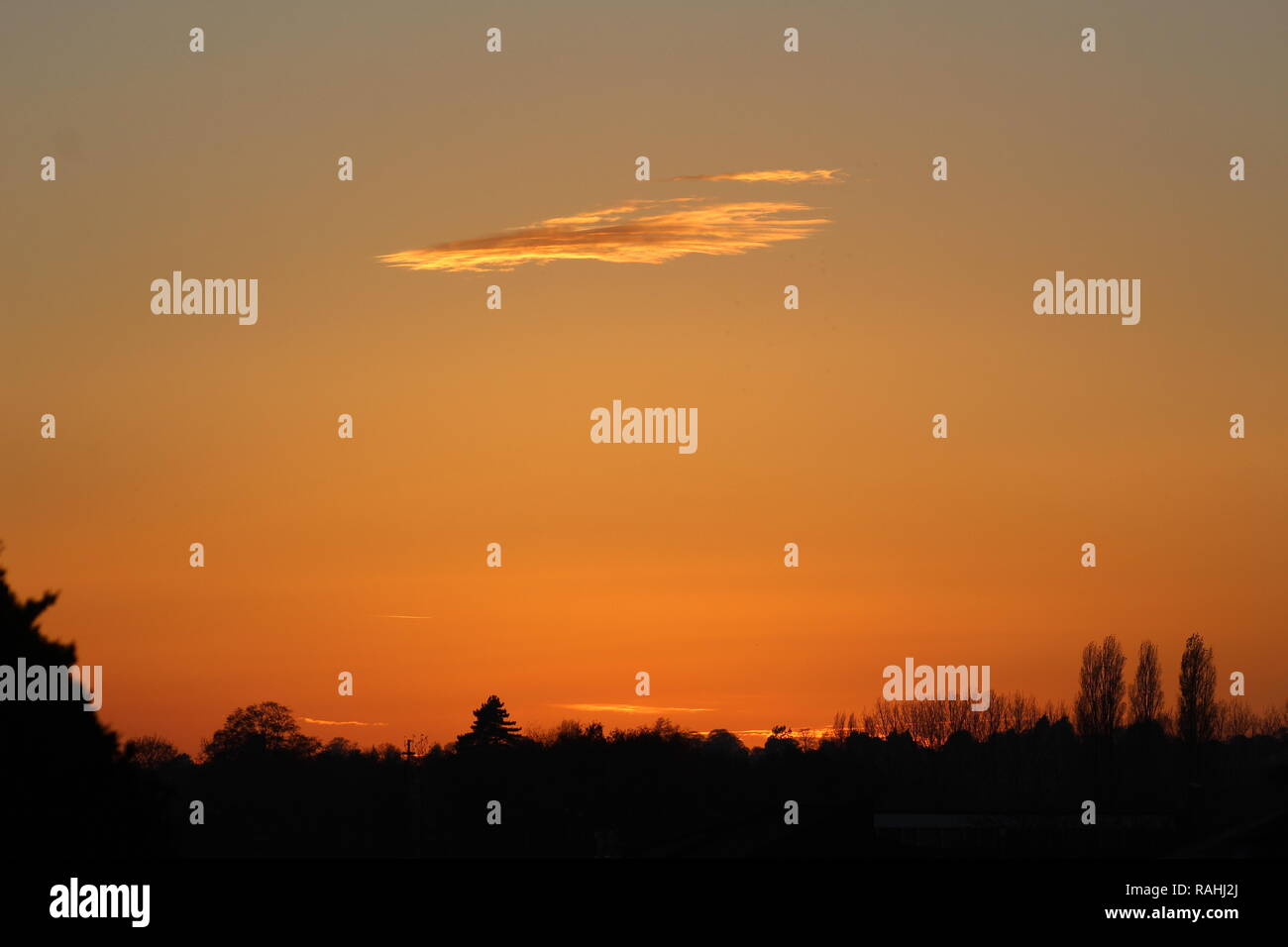Sunset over Woolton Hill Stock Photo - Alamy
