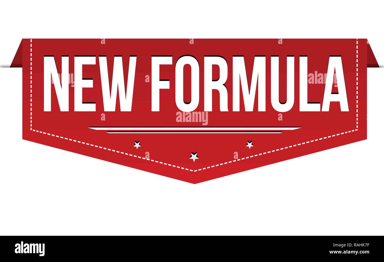 New formula banner design on white background, vector illustration ...
