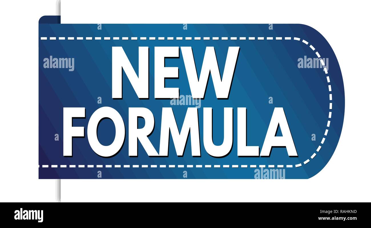 New formula banner design on white background, vector illustration ...