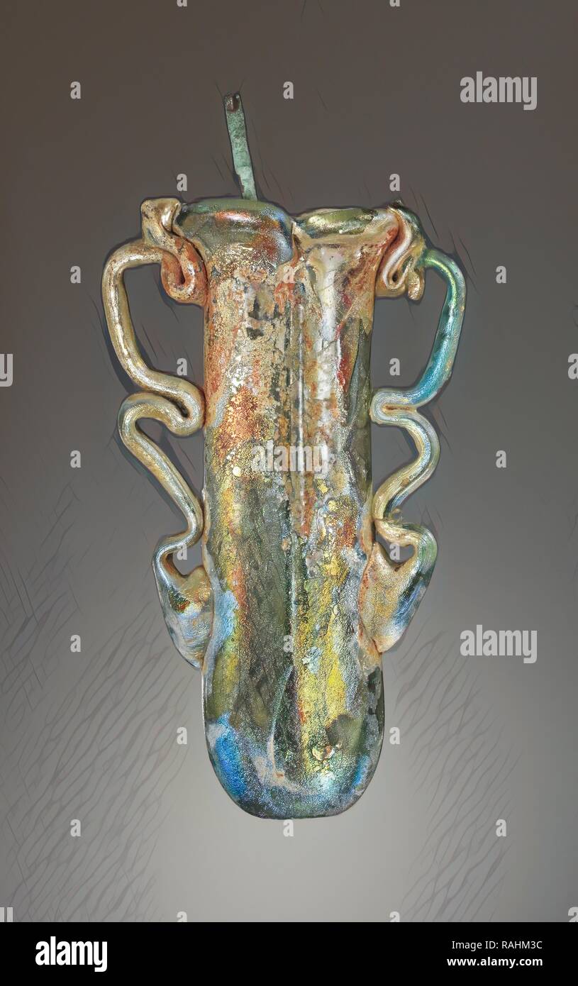 Bipartite Kohl Tube, Roman Empire, 3rd - 4th century, Glass, bronze, 11 ...