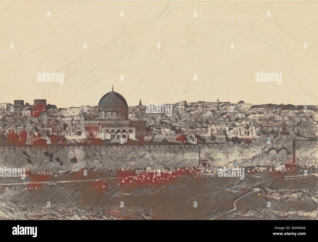 Jérusalem. Enceinte du Temple. Vue générale de la face Est. Pl. 2 ...