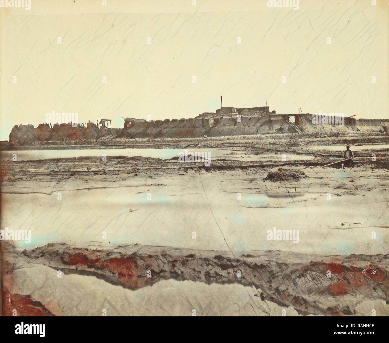 Exterior of North Fort on Peiho River, showing the English and French ...