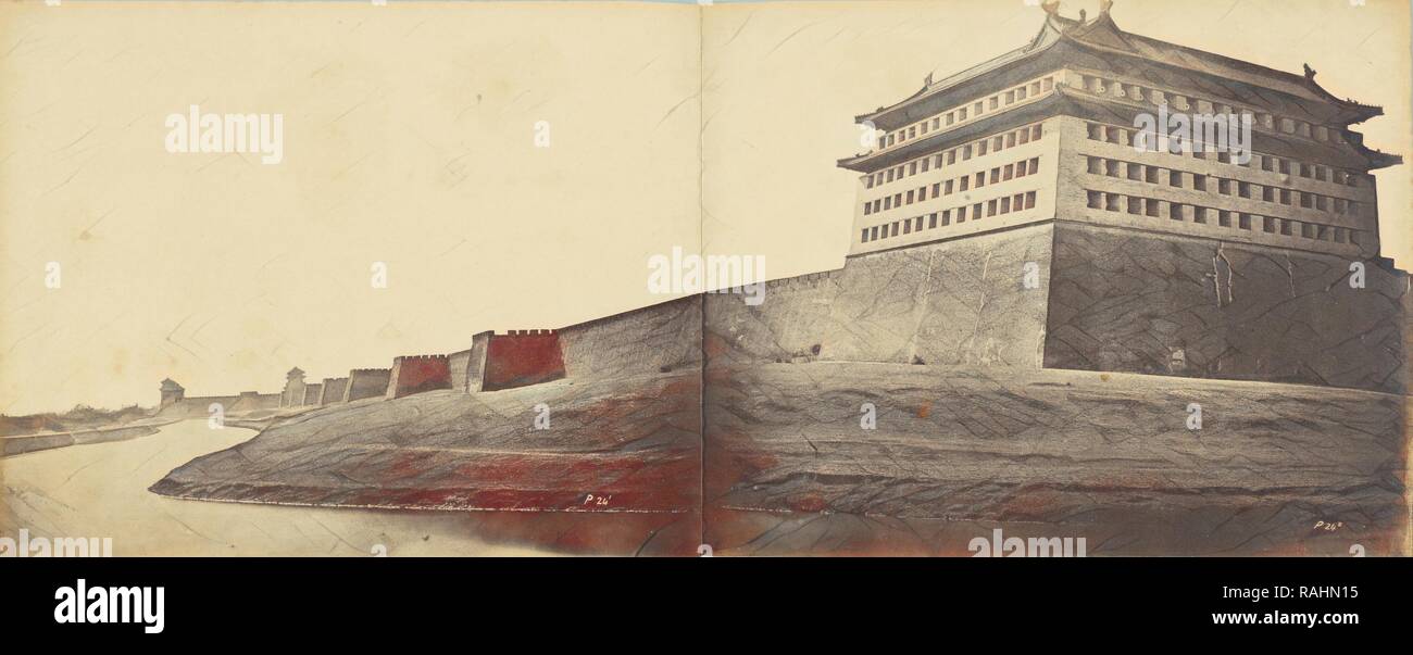 North and East Corner of the Wall of Peking, Felice Beato (English ...