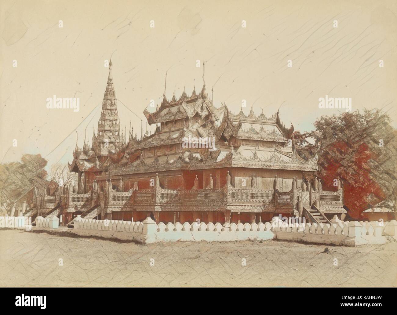 King Thibaw Min's School Now Used as a Church, Felice Beato (English ...