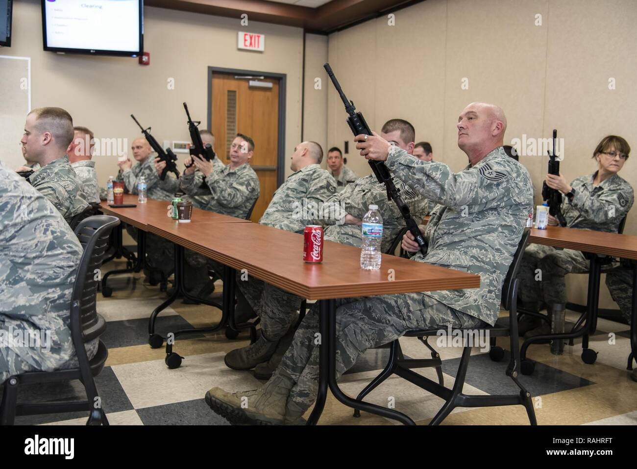 Airmen from the 110th Attack Wing, Battle Creek, Mich. receive ...