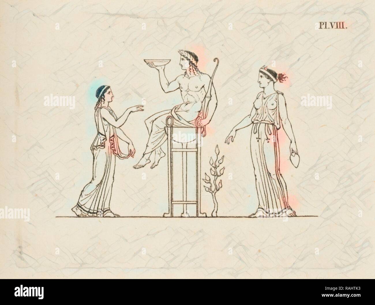 Pl. XIII. A collection of antique vases, altars, paterae, tripods ...