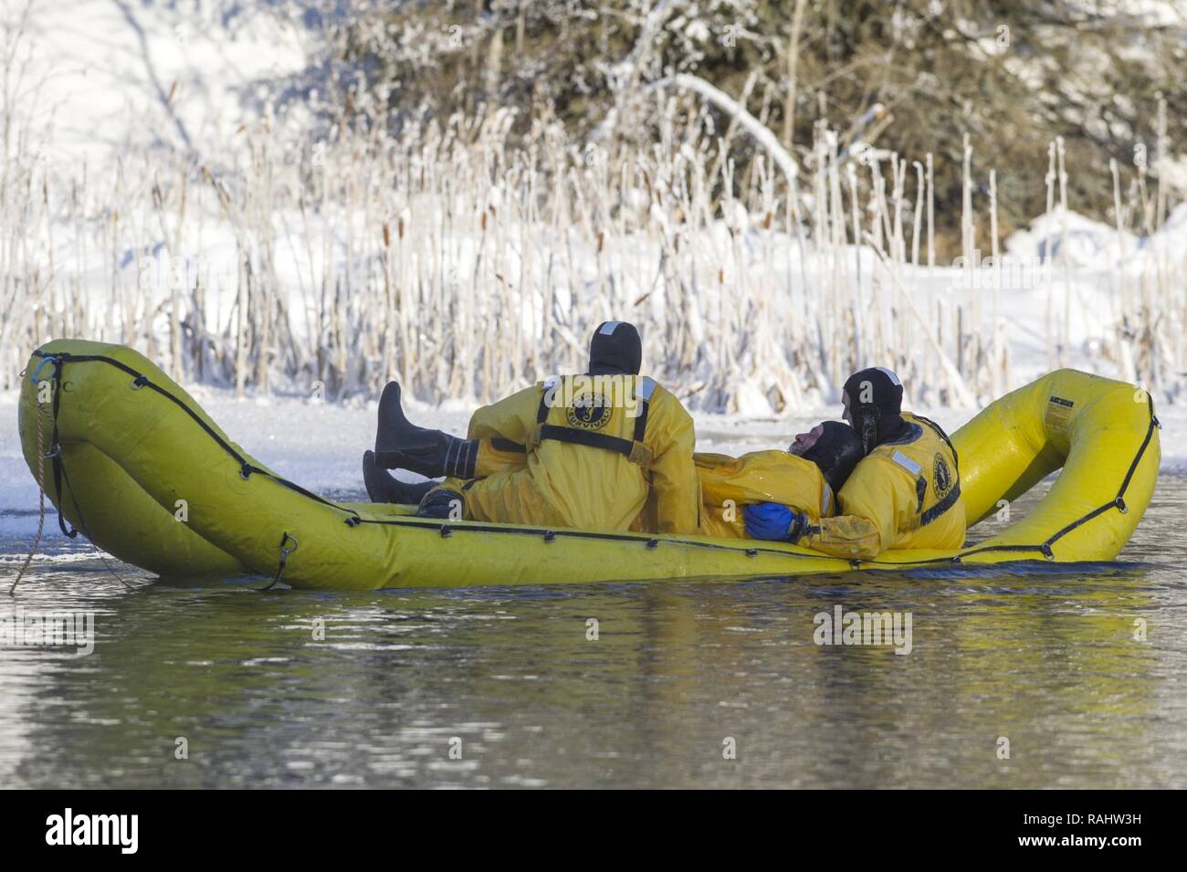 U.S. Air Force fire protection specialists, assigned to the 673rd Civil ...