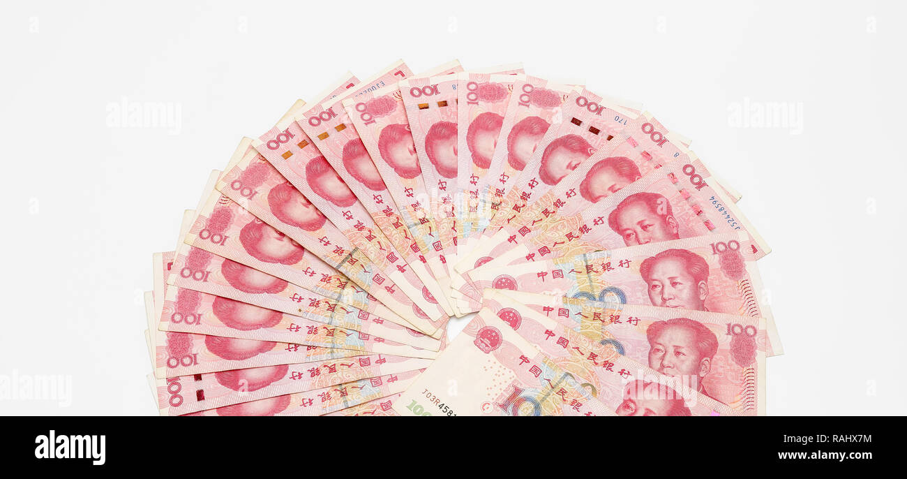 Chinese 100 RMB ，Yuan banknotes from China's currency Stock Photo - Alamy