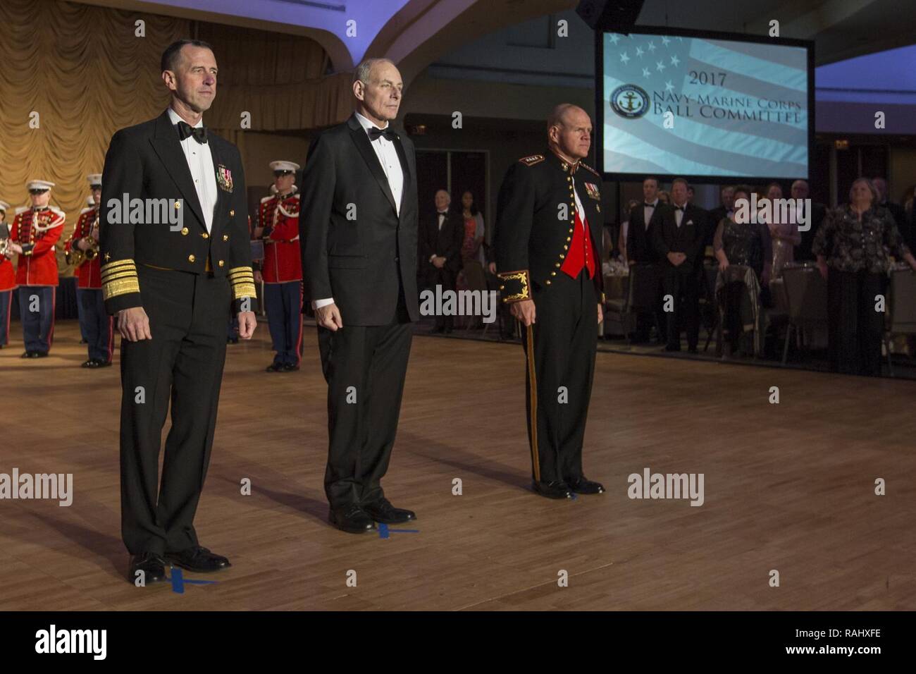 From left, Chief of Naval Operations Adm. John M. Richardson, Secretary ...