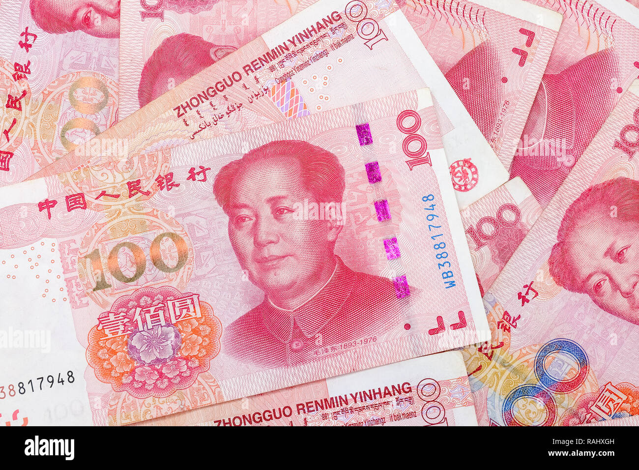 100 Renminbi Yuan Chinese Currency Stock Photos & 100 Renminbi Yuan ...