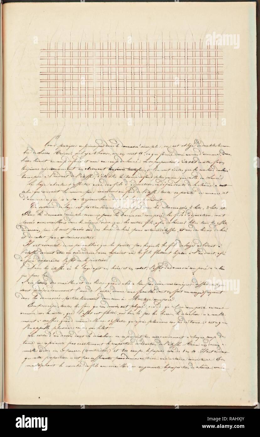 French textile manuscript, ca. 1820, This manuscript, an instruction ...