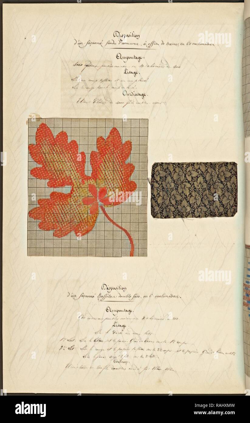 French textile manuscript, ca. 1820, This manuscript, an instruction ...