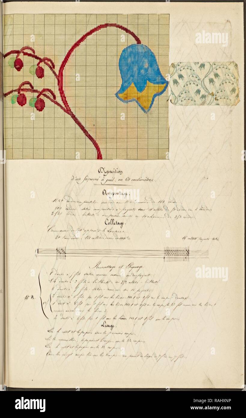 French textile manuscript, ca. 1820, This manuscript, an instruction ...