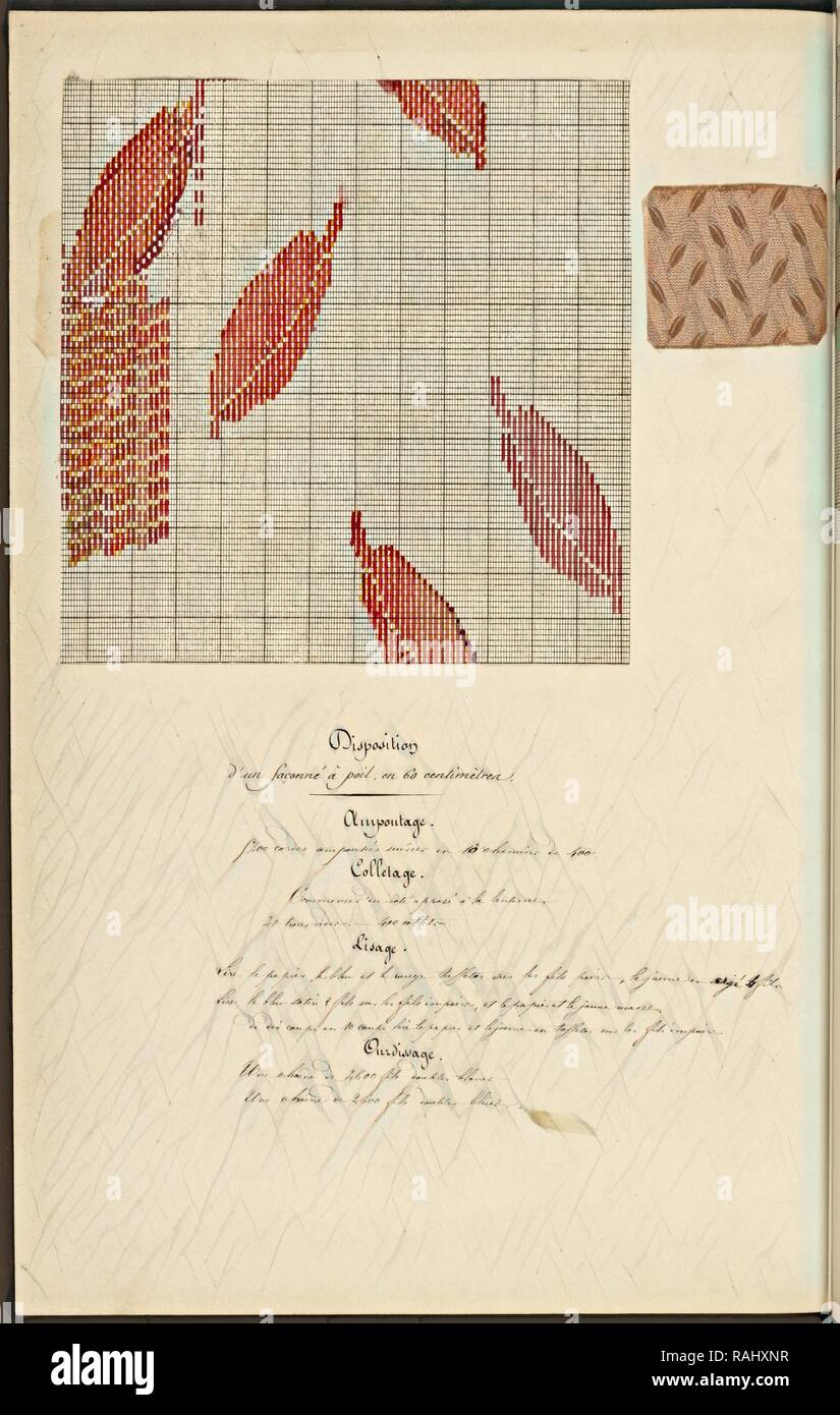 French textile manuscript, ca. 1820, This manuscript, an instruction ...