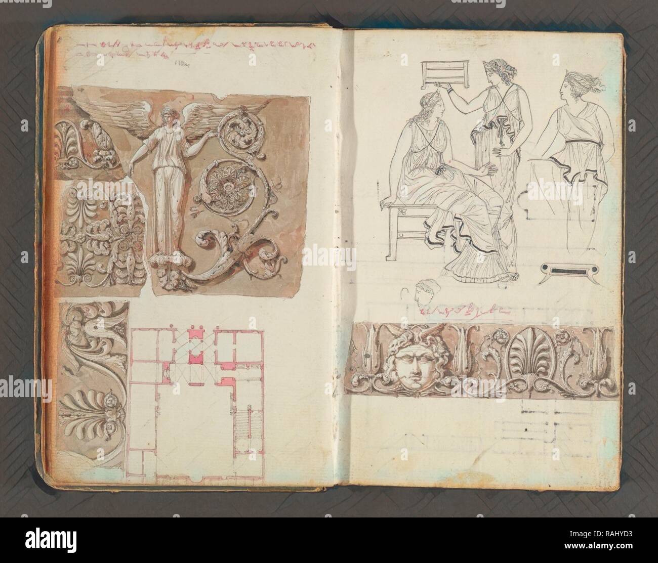 Sketchbook, Percier, Charles, 1764-1838, pencil, ink, wash, 1790, The ...