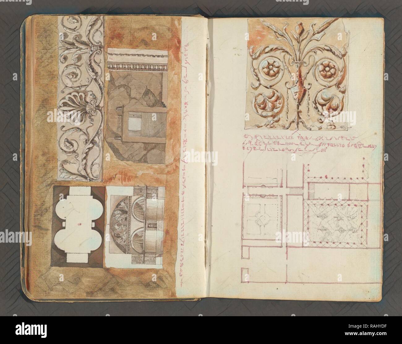 Sketchbook, Percier, Charles, 1764-1838, pencil, ink, wash, 1790, The ...