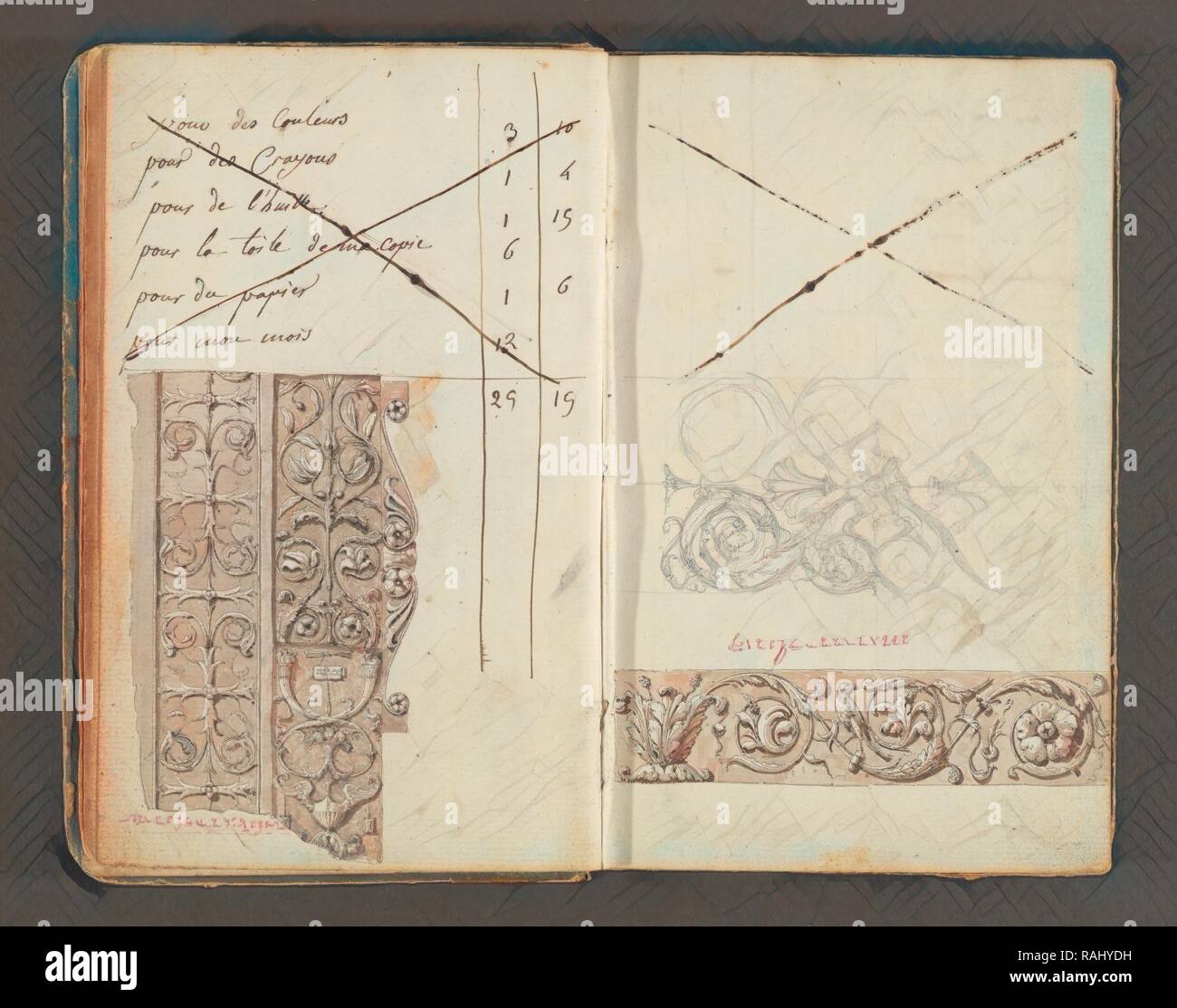 Sketchbook, Percier, Charles, 1764-1838, pencil, ink, wash, 1790, The ...
