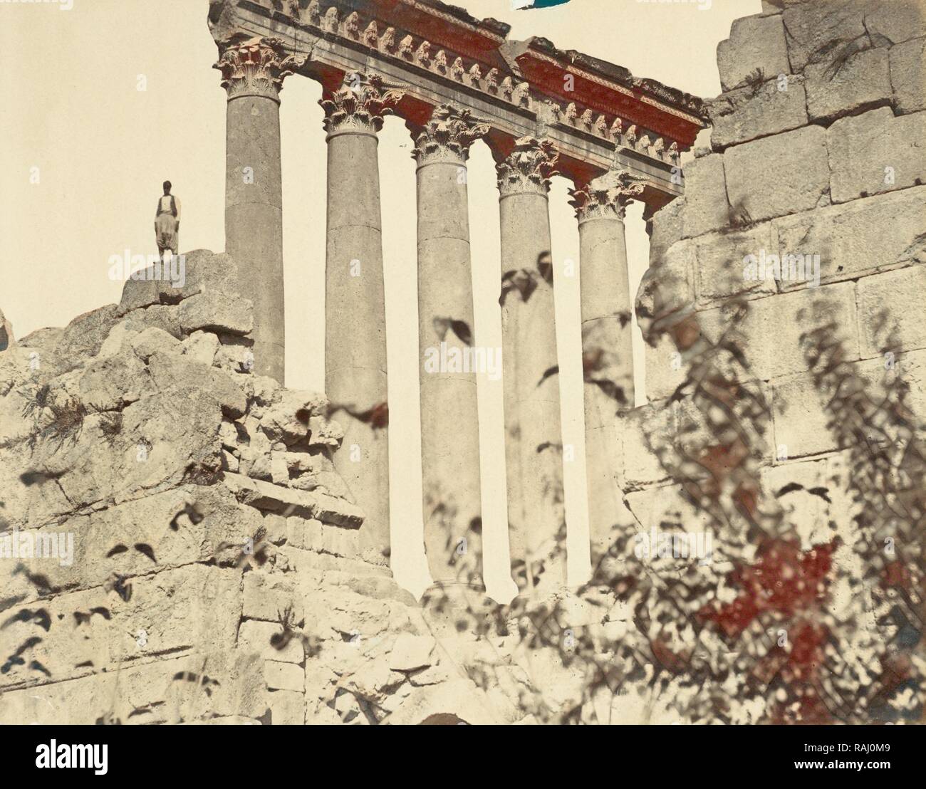 Temple of the Sun (Baalbec, Lebanon), orientalist photography, Bonfils ...