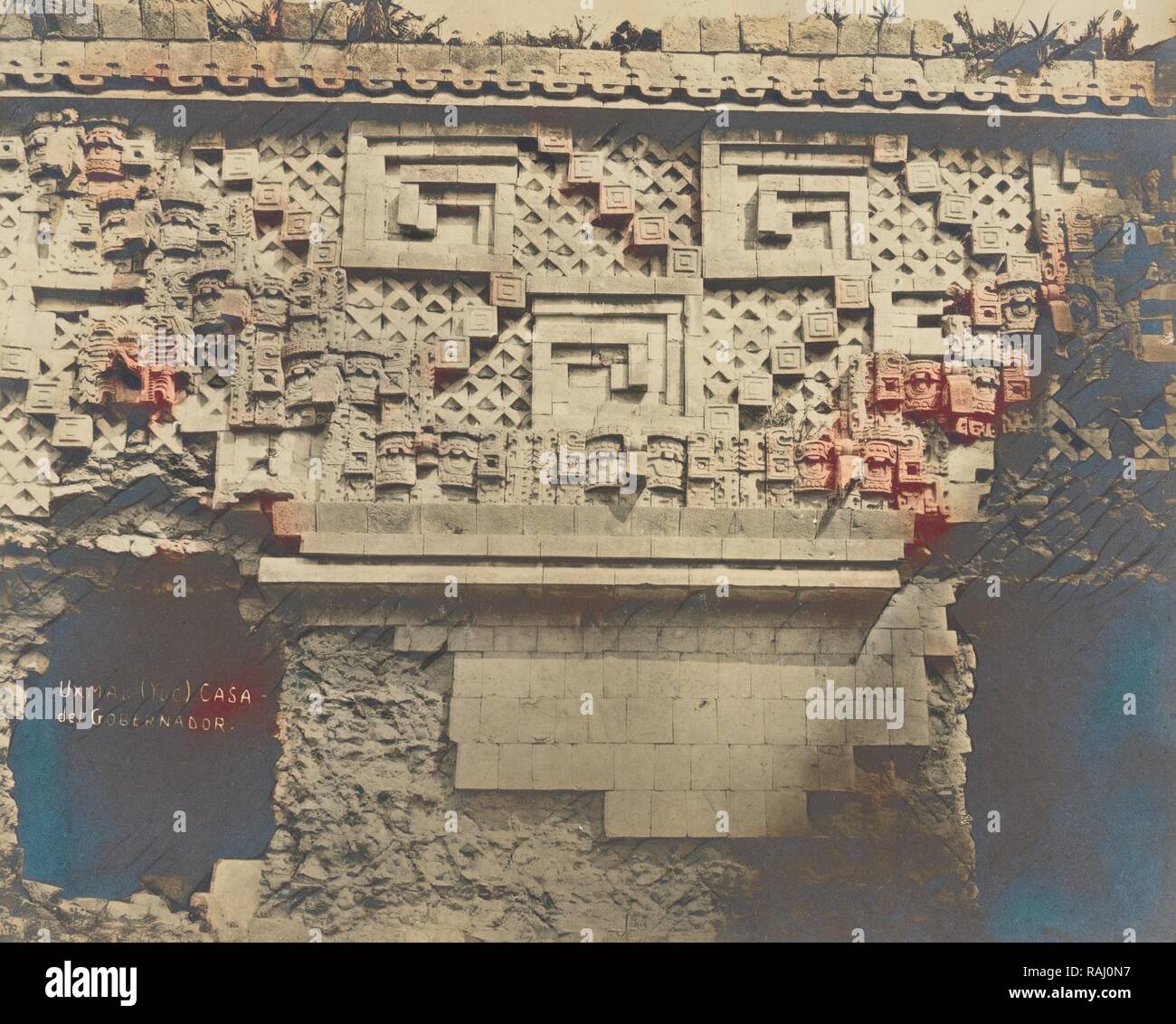 Governor's Palace (Uxmal, Mexico): detail of facade frieze, Views of ...
