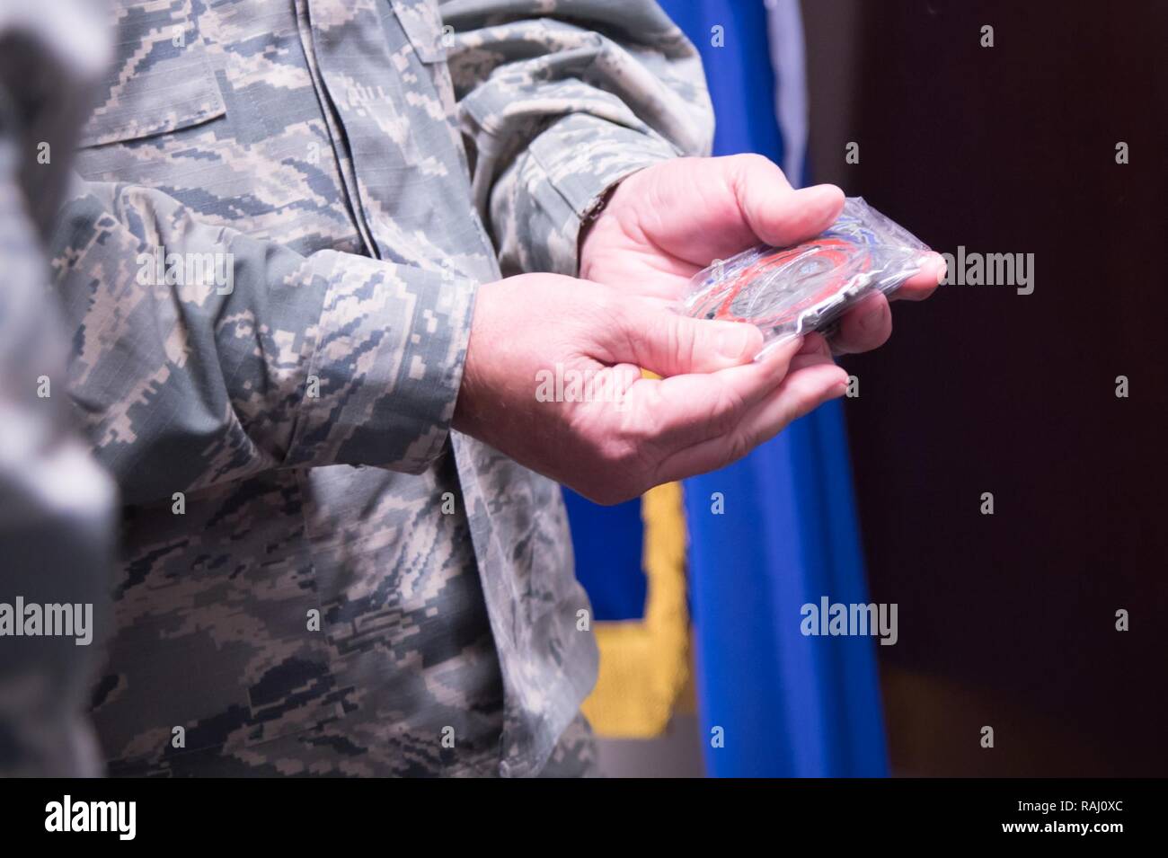 Col. Jay Johnson, 403rd Maintenance Group commander, presents Maj. Gen ...