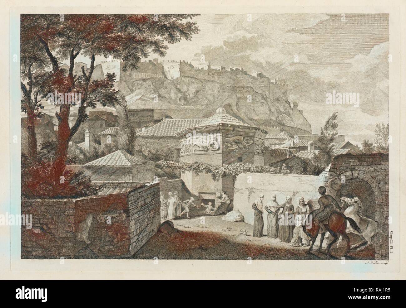 A view of the Tower of the Winds, The antiquities of Athens, Revett ...