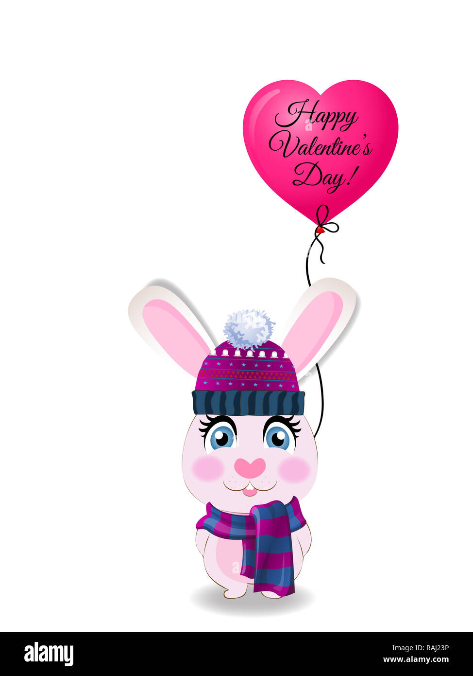 Happy cartoon rabbit idea hi-res stock photography and images - Alamy