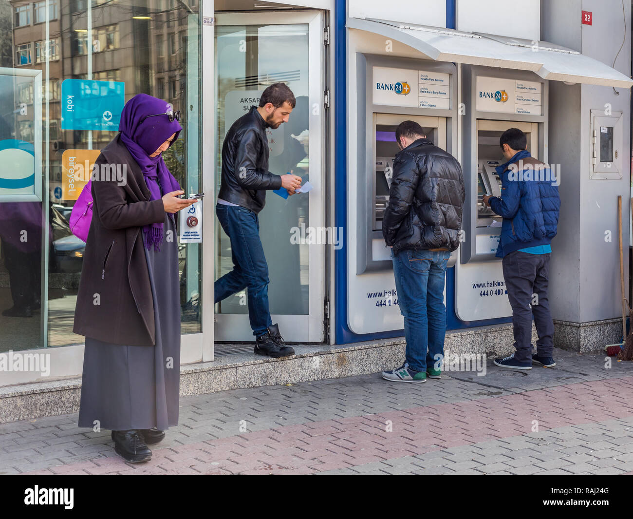 Woman looking turkish bank hi-res stock photography and images - Alamy