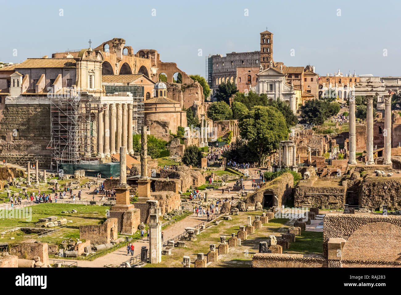 Rome, Italy - June 19, 2018: The Eternal City of Rome. The historic ...