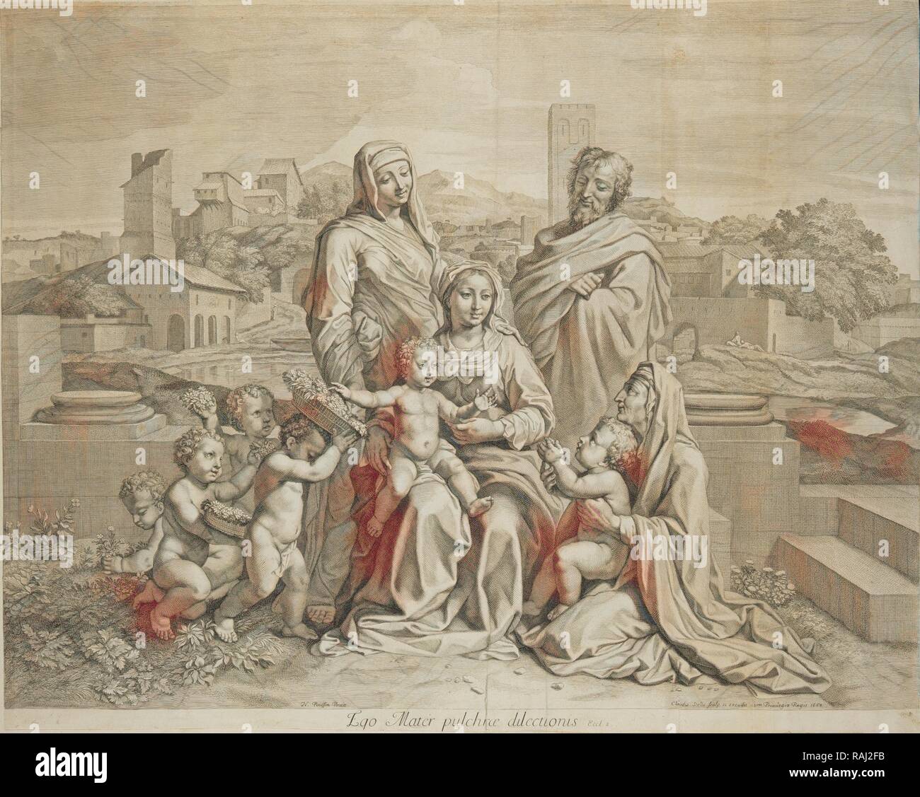 Holy Family with ten figures, Reproductive prints after paintings by ...