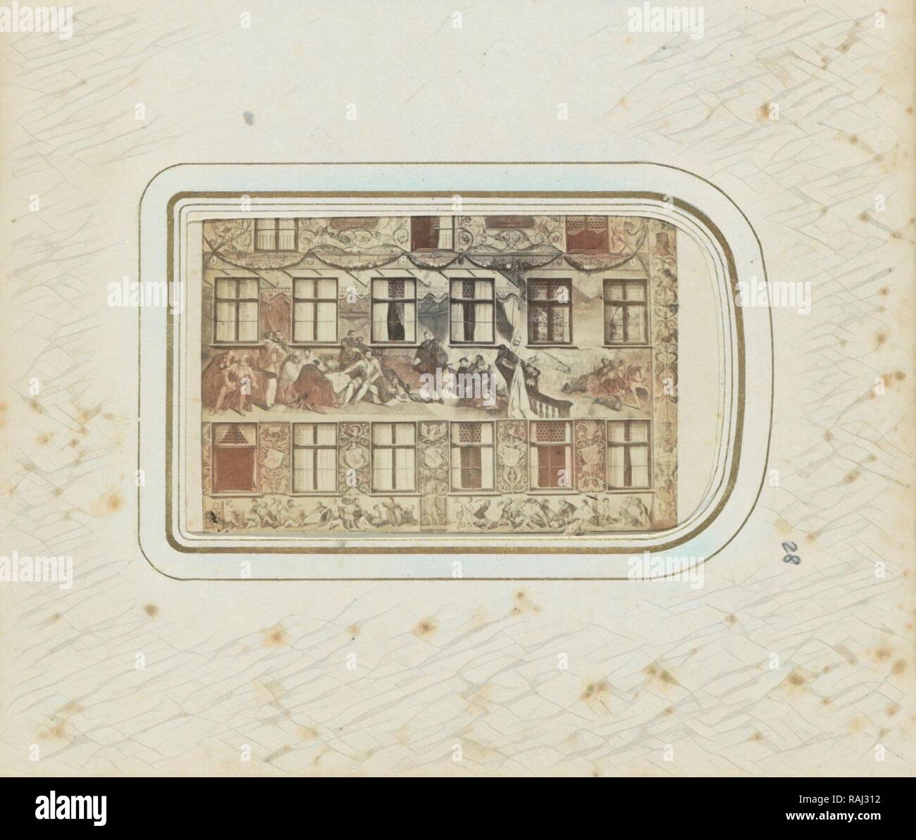 Fresco on a facade of the former home of Hans Jakob Fugger in Augsburg ...