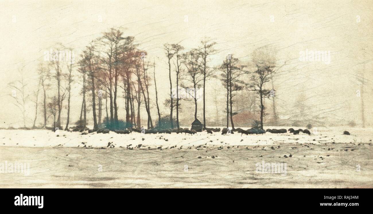 Snowy Landscape, Peter Henry Emerson, 1856 – 1936, 1895. Reimagined by ...