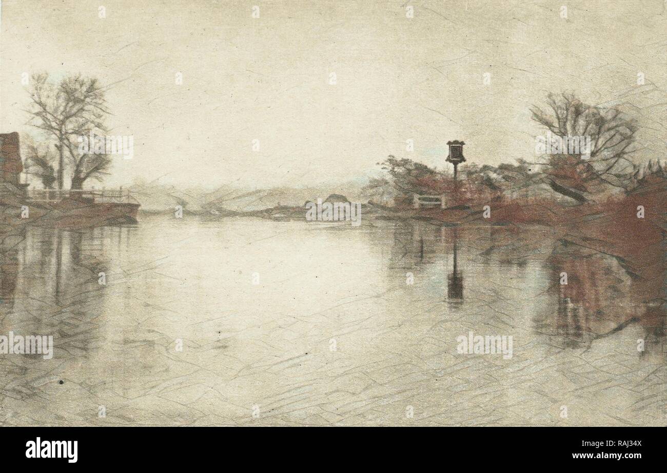 River landscape, Peter Henry Emerson, 1856 – 1936, 1895. Reimagined by ...