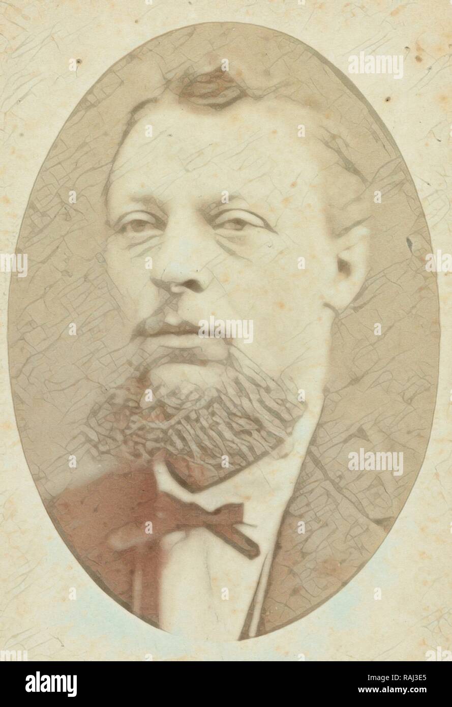 Portrait of a Man, H. Siderius, 1868. Reimagined by Gibon. Classic art ...