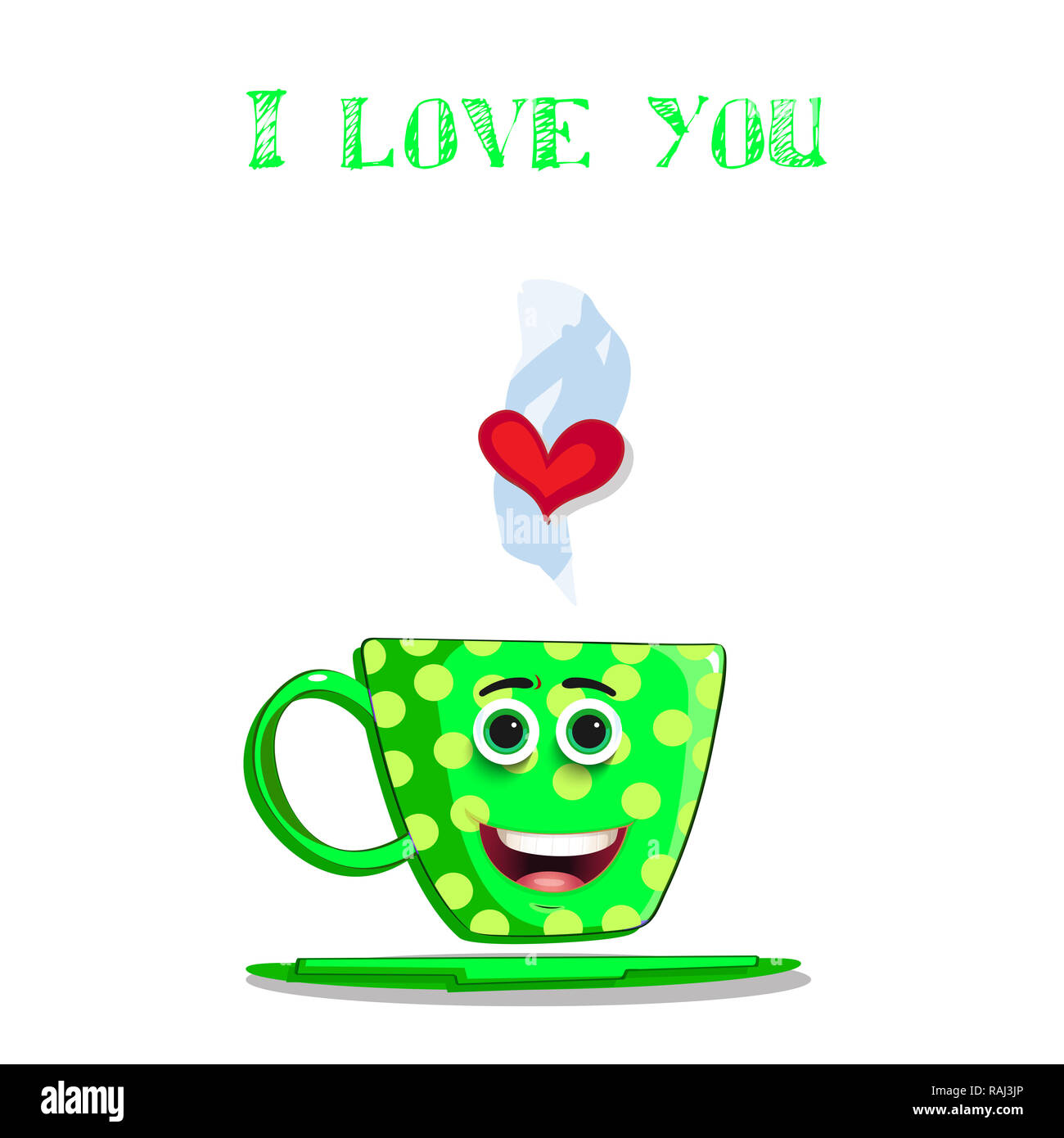 Adorable smiling face heart eyes Cut Out Stock Images & Pictures - Alamy